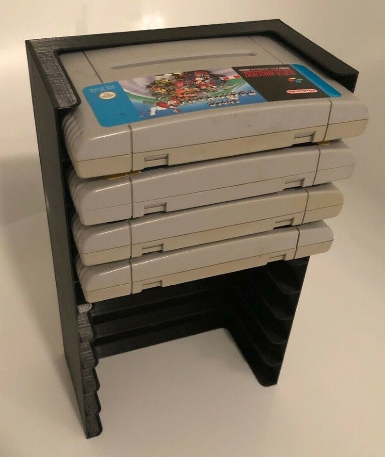Super Nintendo SNES Game Cartridge Tray (holds 10) Rack/stand/storage ...