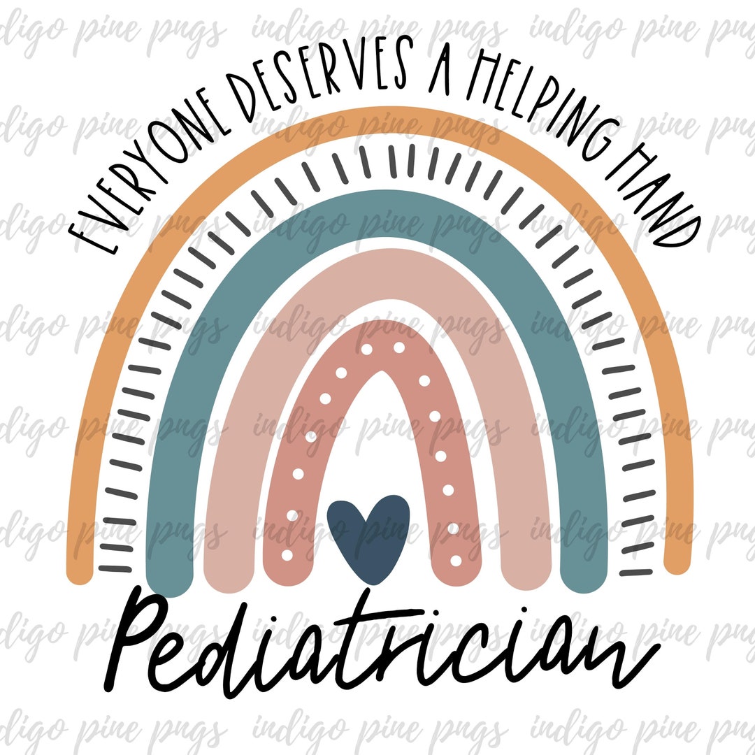Pediatrician PNG, Pediatrician SVG, Pediatric Boho Rainbow, Sublimation ...