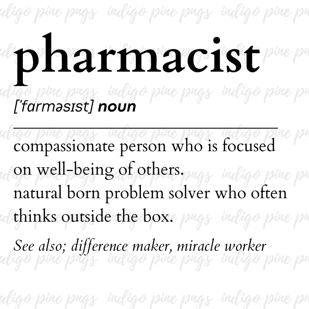 Pharmacist Definition, Pharmacist PNG, Pharmacist Sublimation Design ...