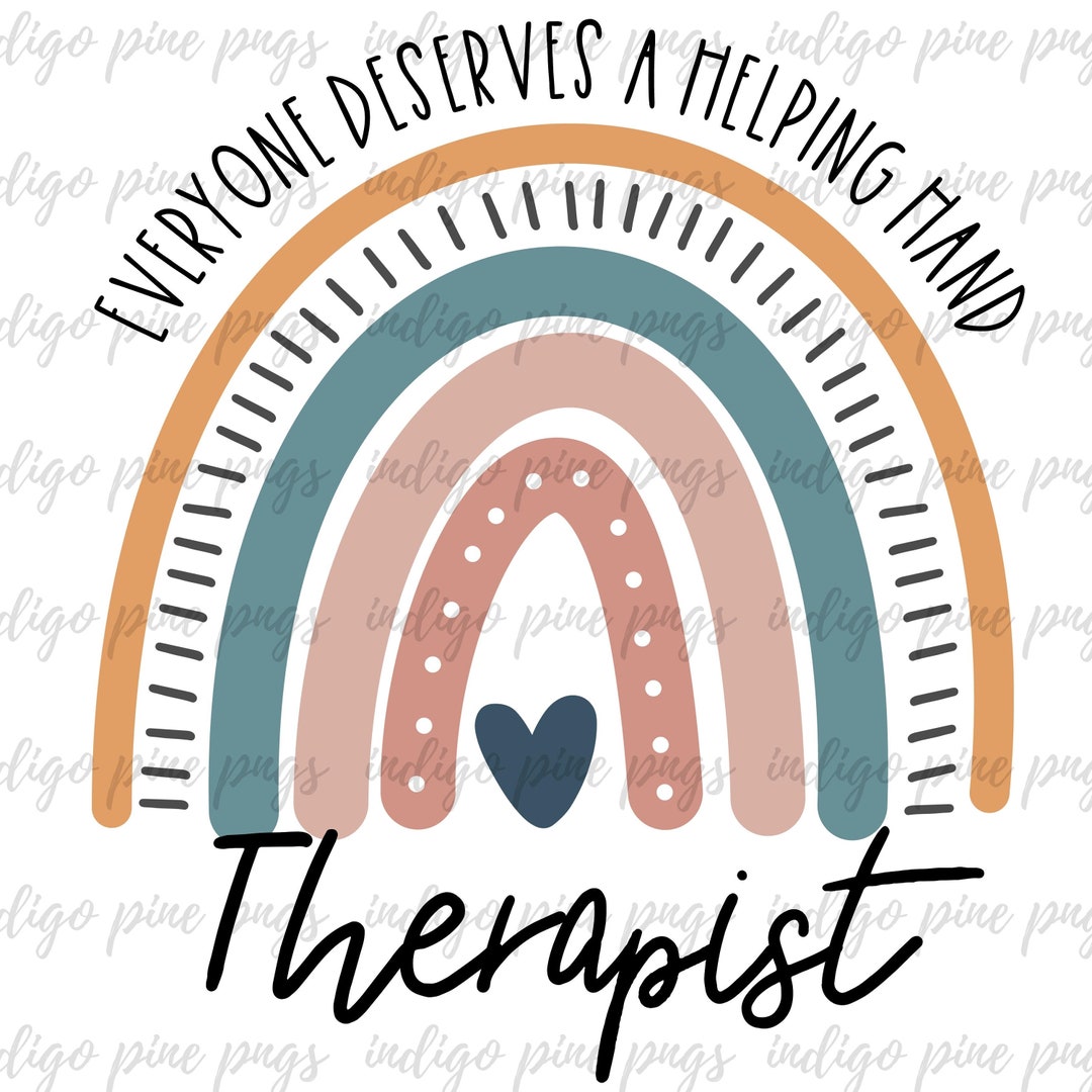 Therapist PNG, Therapist SVG, Therapy Boho Rainbow, Sublimation Design ...