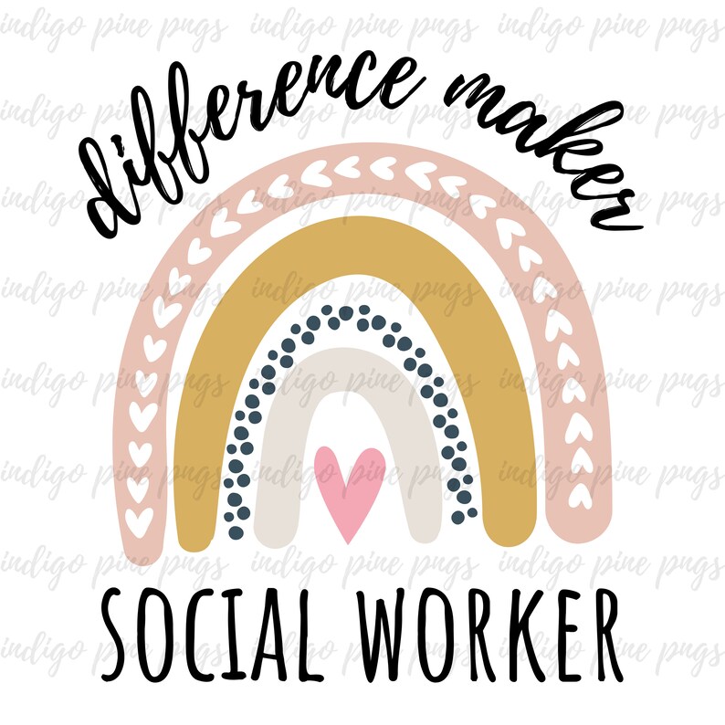 Social Worker Pastel Rainbow Social Worker PNG Social Worker - Etsy