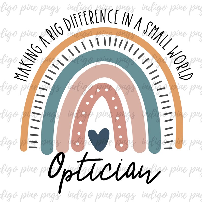 Optician PNG Optician SVG Boho Rainbow Sublimation Design - Etsy