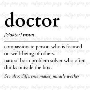Doctor Definition, Doctor PNG, Doctor Sublimation Design, Doctor Noun ...