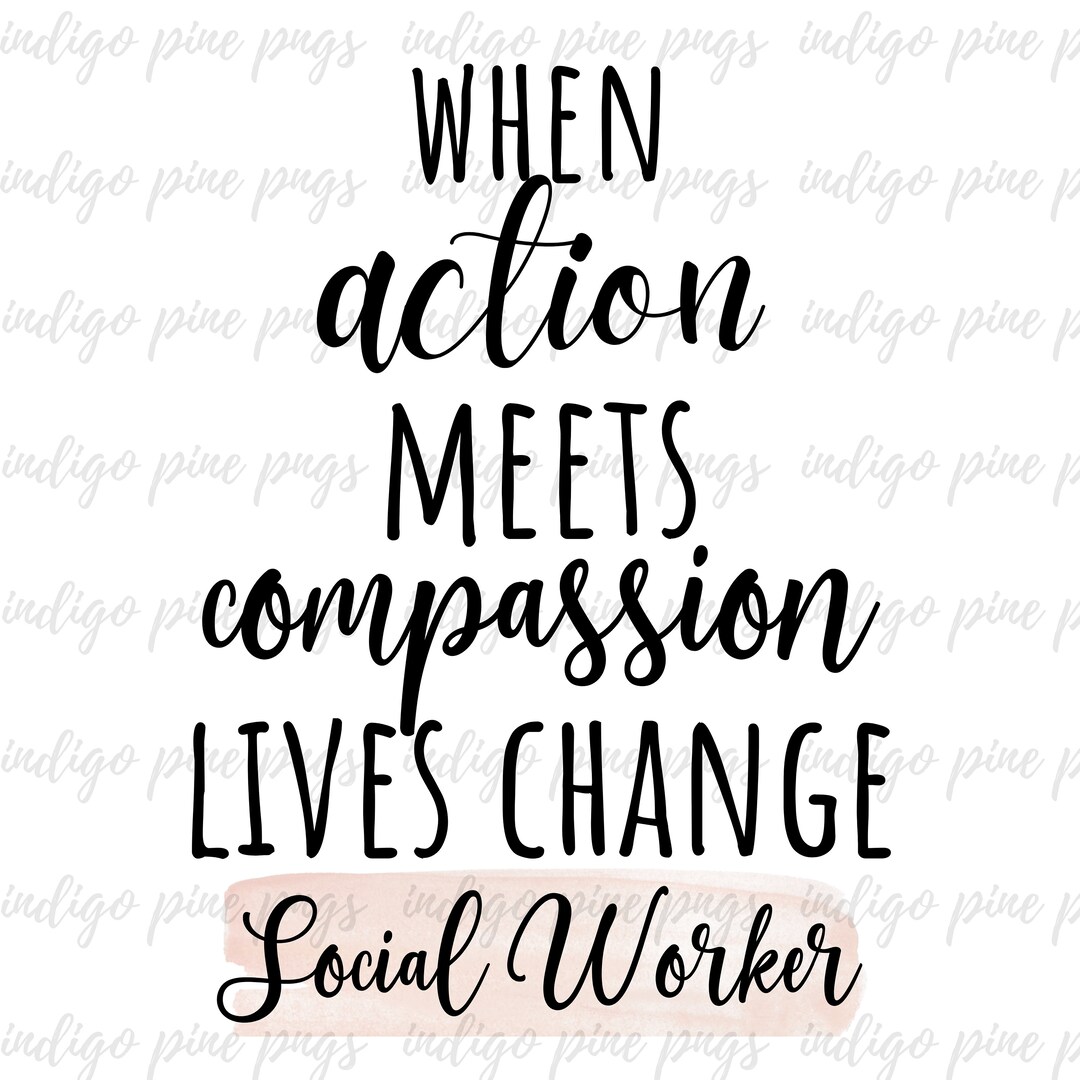 Social Worker Meets Compassion Social Worker PNG Social Work - Etsy ...