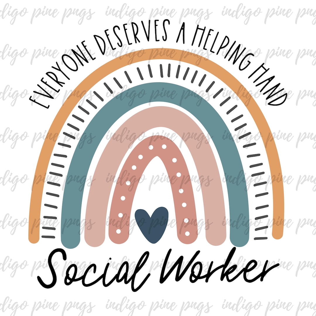 Social Worker PNG, Social Worker SVG, Social Work Boho Rainbow, Social ...