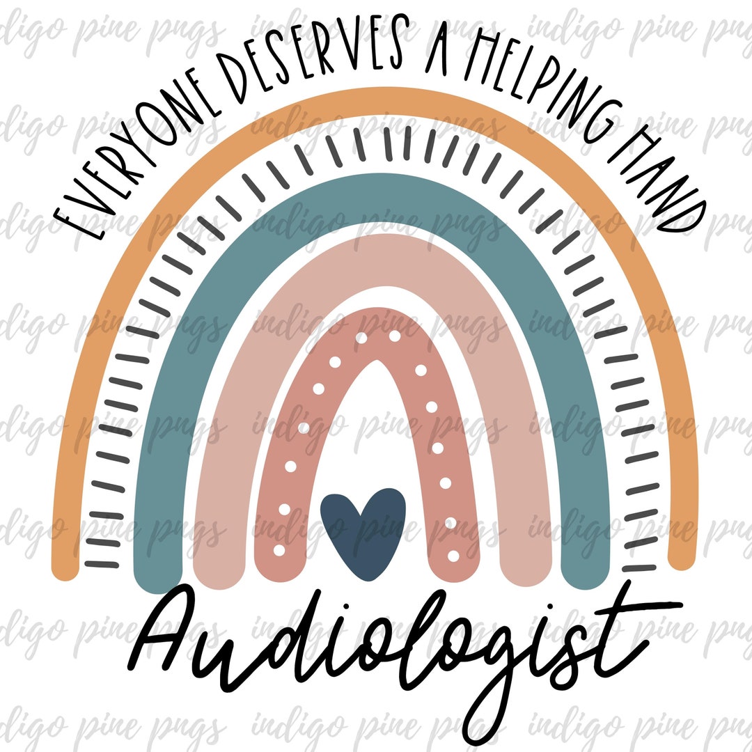 Audiologist PNG, Audiologist SVG, Audiology Boho Rainbow, Audiology ...
