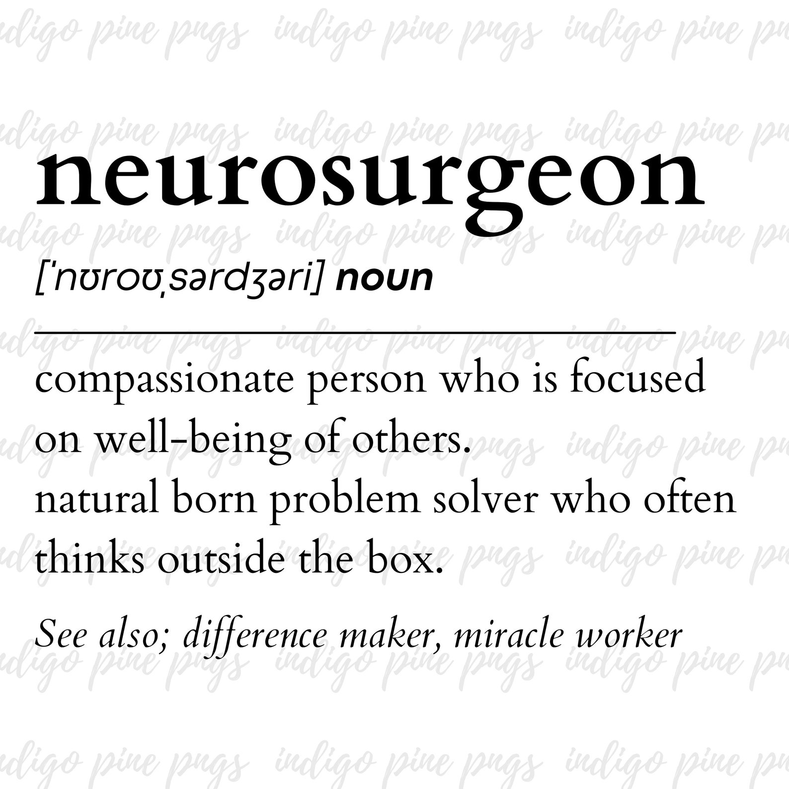 Neurosurgeon Definition Neurosurgeon PNG Neurosurgeon - Etsy