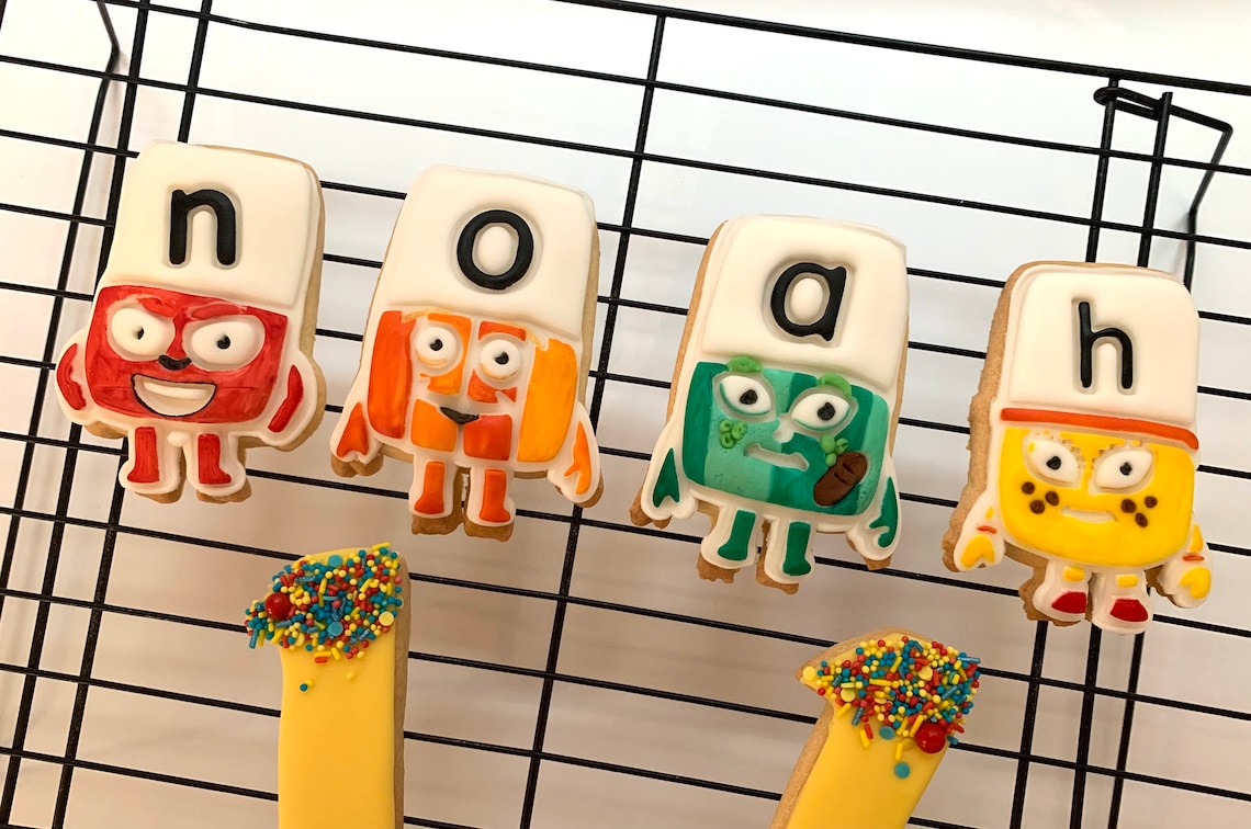 Alphablocks Themed Biscuits CBeebies Number Blocks Alpha | Etsy