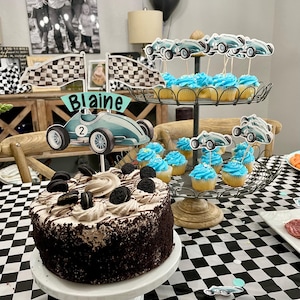 Car Centerpiece Two Fast Birthday Decoration Personalized Table ...