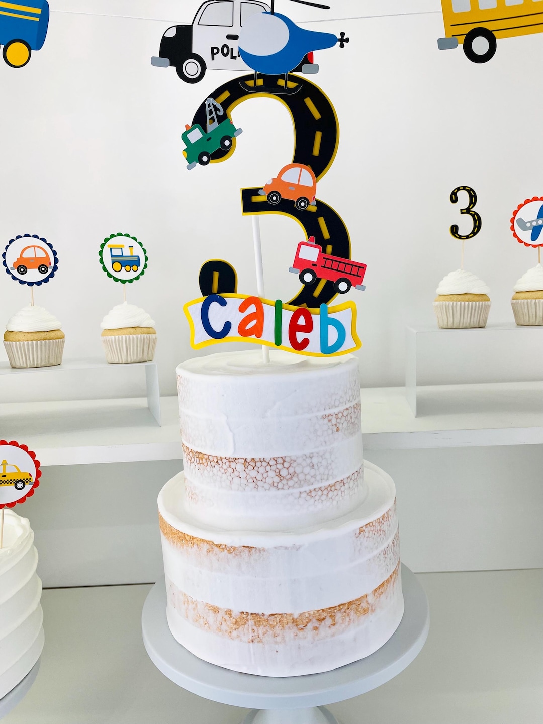 Transportation Cake Topper Airplane Party Decor Train Party Supplies ...