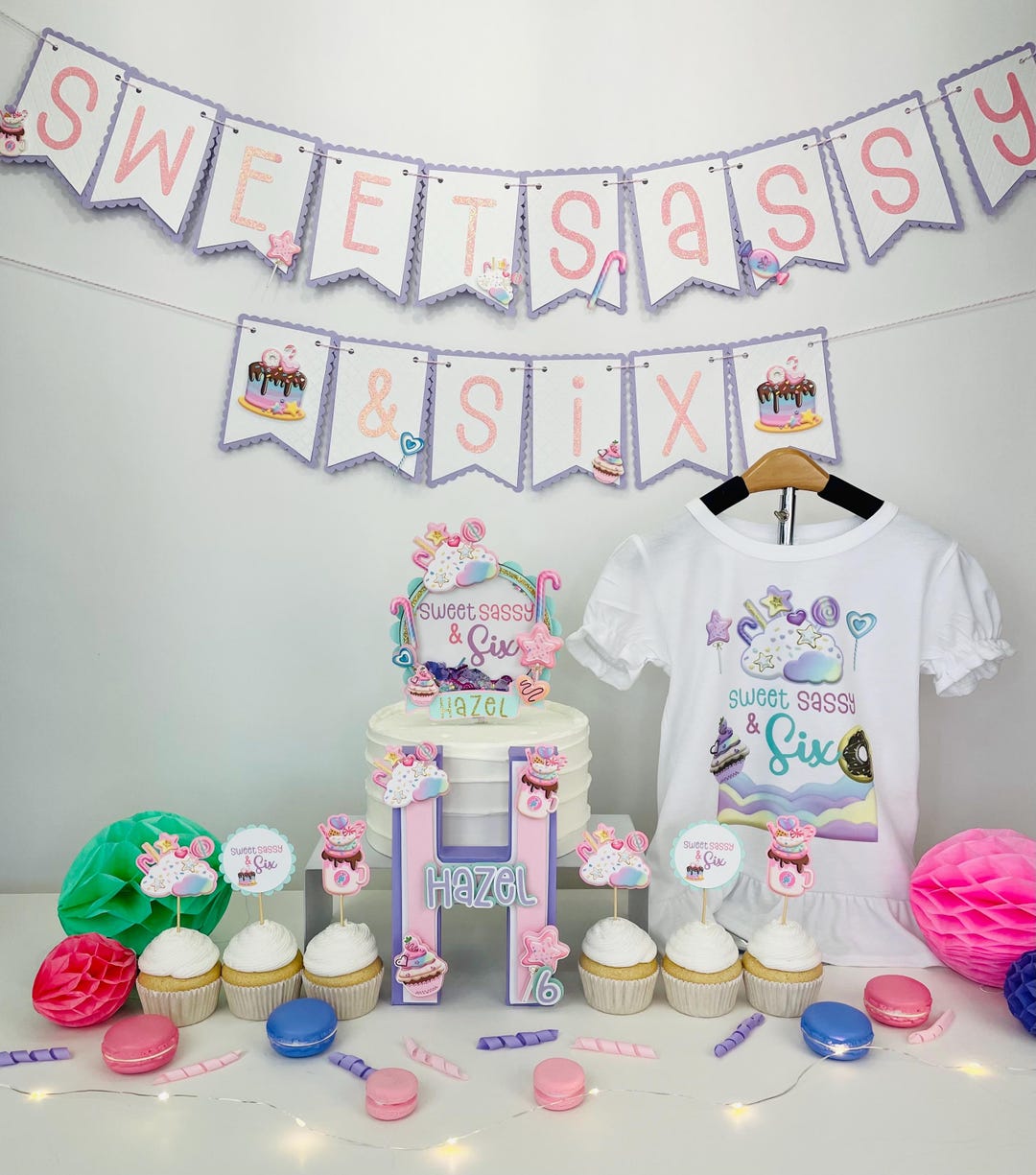 Sweet Sassy and Six Birthday Decorations 6th Birthday Girl Party Decor ...