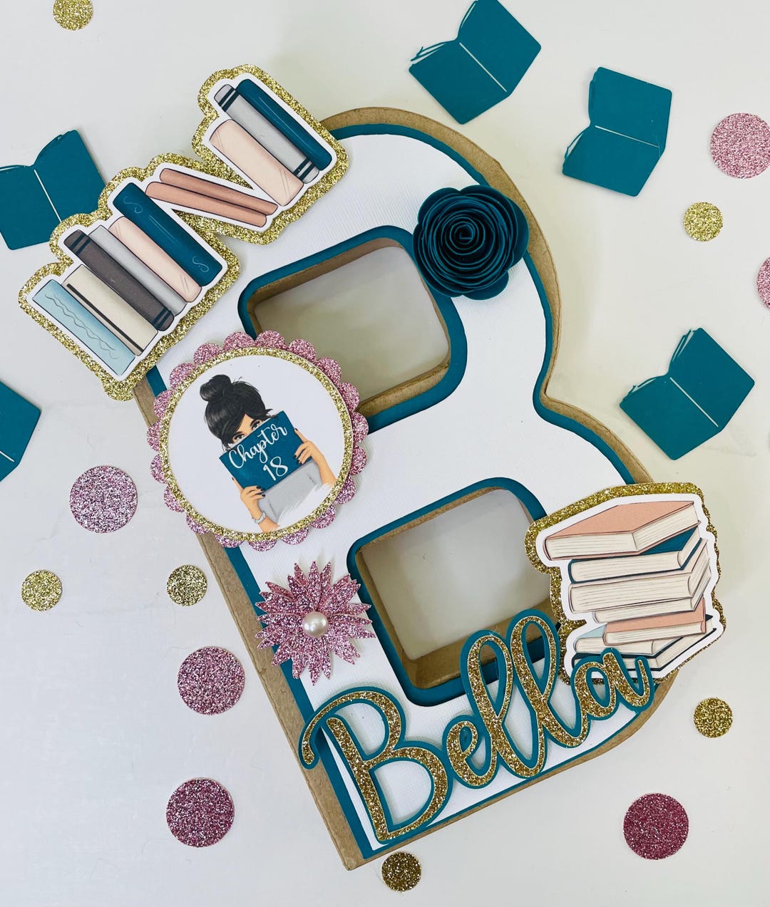 Book Theme Centerpiece Book Gift for Her Literary Centerpiece Bookworm ...