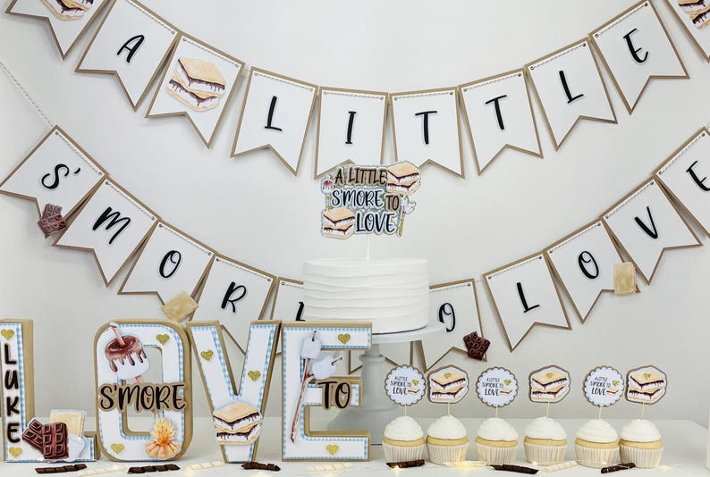 Smore to Love Baby Shower Bundle – S’mores Baby Shower Decor, Gender ...