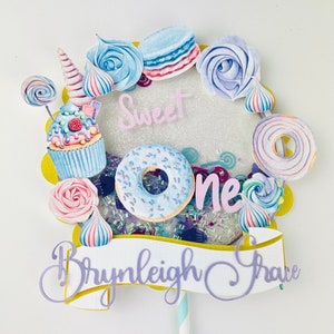 Sweet One Birthday Cake Topper First Birthday Party Decorations First ...