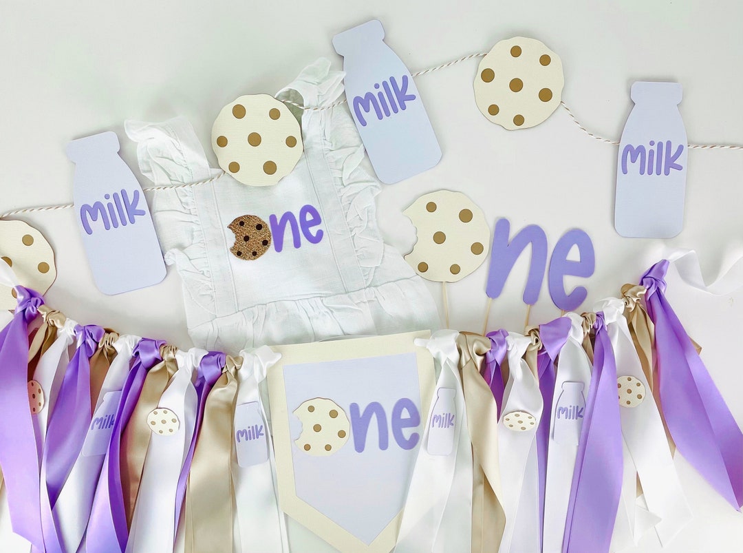 Girl Birthday Decorations Milk and Cookie Theme Birthday Party Decor ...
