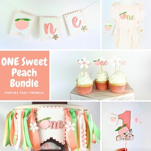 Peach First Birthday Decorations Girl First Birthday Party Decor One ...