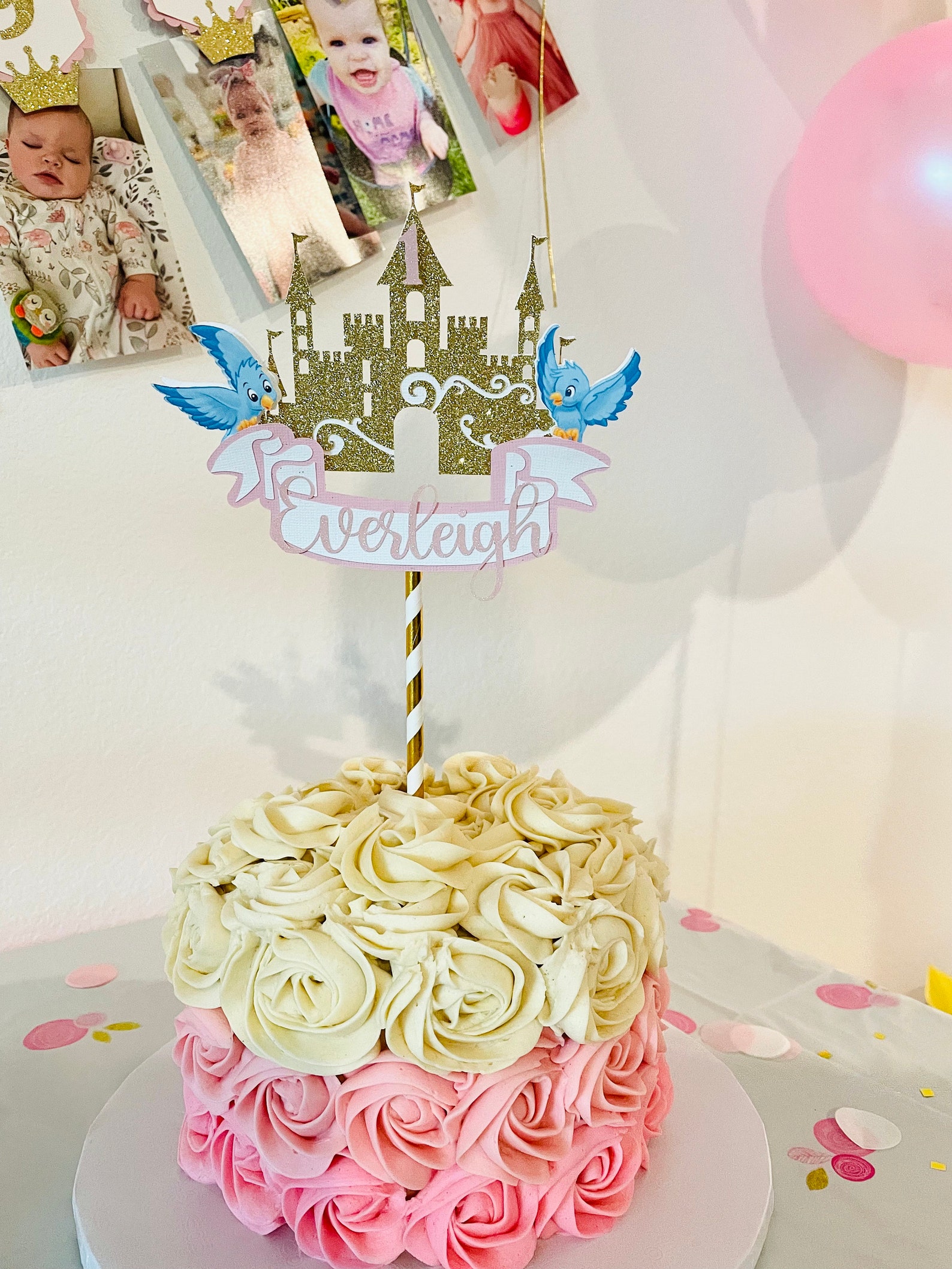 Personalized Princess Cake Topper Fairy Tale Party Decor Princess ...