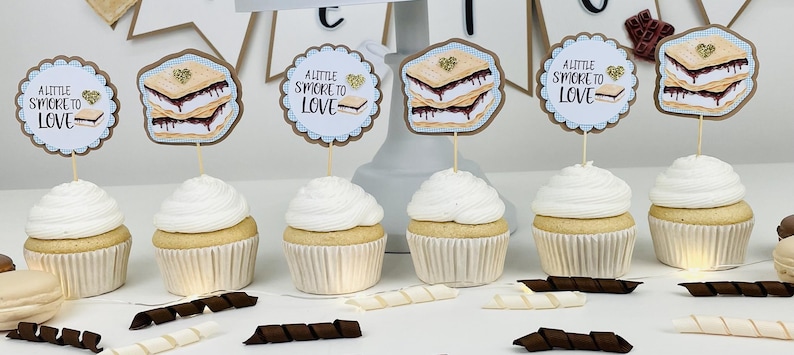 Smore to Love Baby Shower Bundle – S’mores Baby Shower Decor, Gender ...