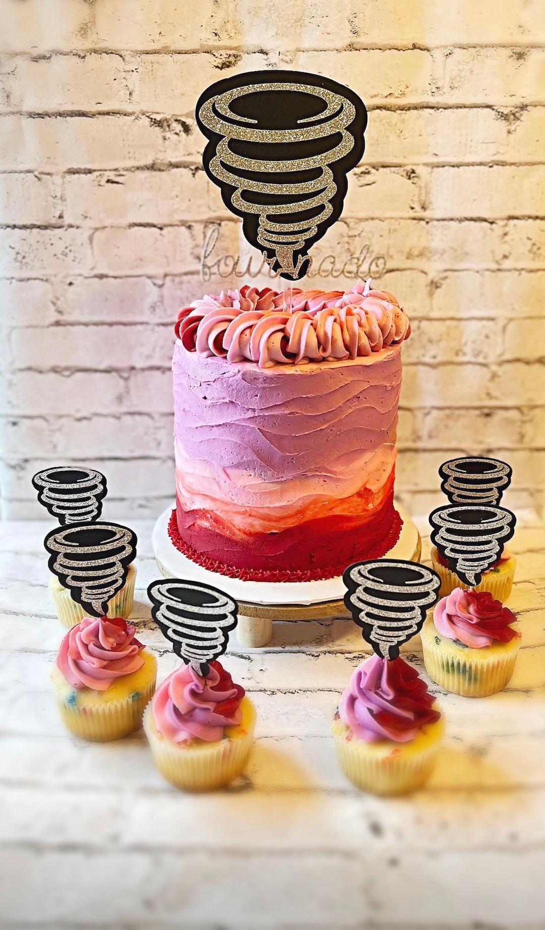 FOURNADO CAKE TOPPER Fournado Cupcake Toppers Fourth Birthday Party ...