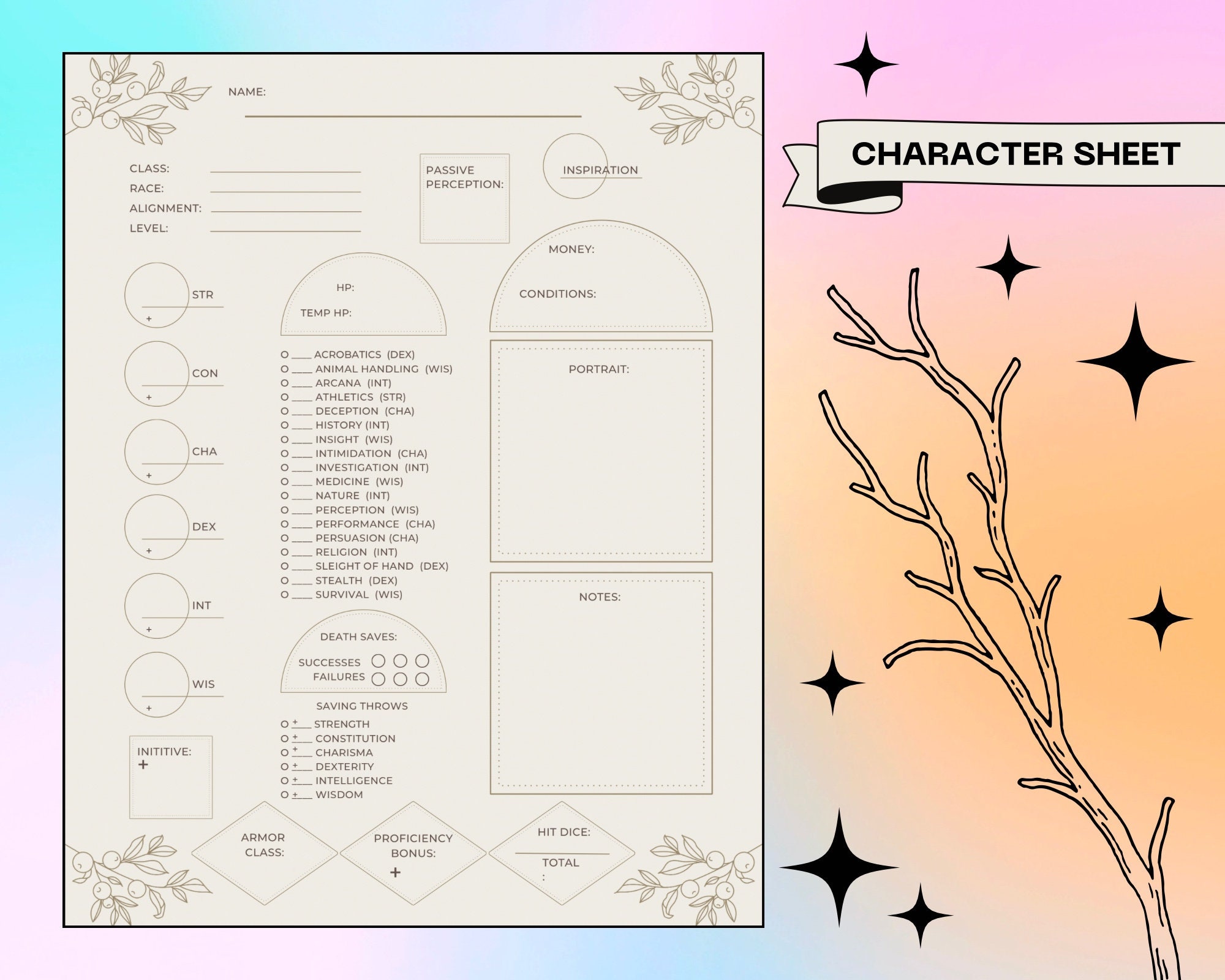 Printable D&D Character Journal - Etsy