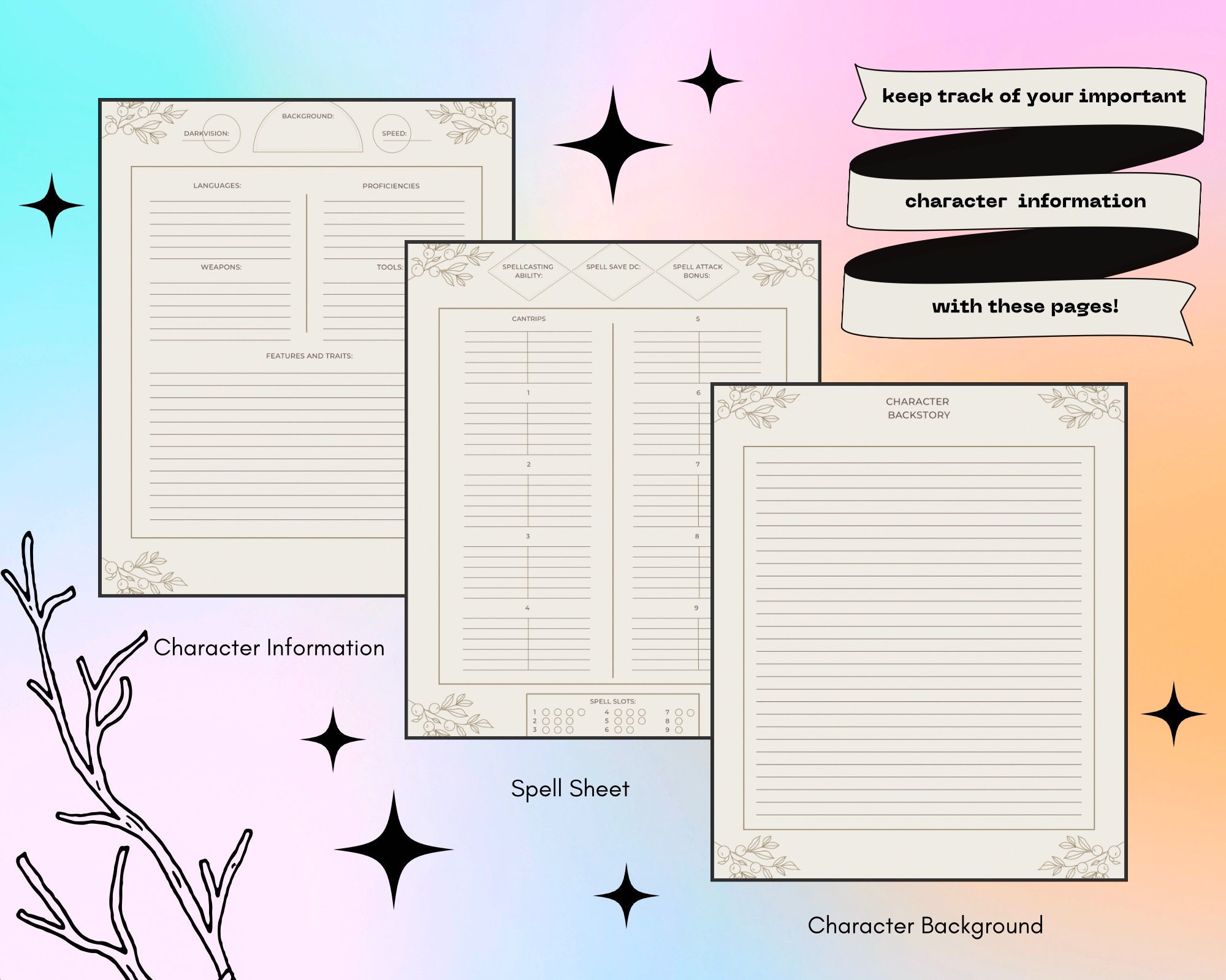 Printable D&D Character Journal - Etsy