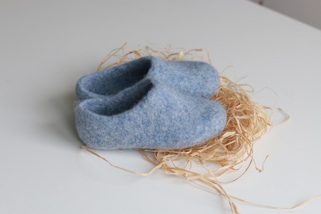 Kids Wool Slippers/ Kids Mules/ Room Slippers/ Felt Shoes Children ...