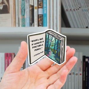 Book Sticker, Reading Quote, Book Club, Bookish Stickers for Water ...