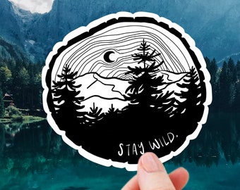 Tree Ring Sticker Forest Brown Wood Grain Tree Vinyl Sticker for Car ...