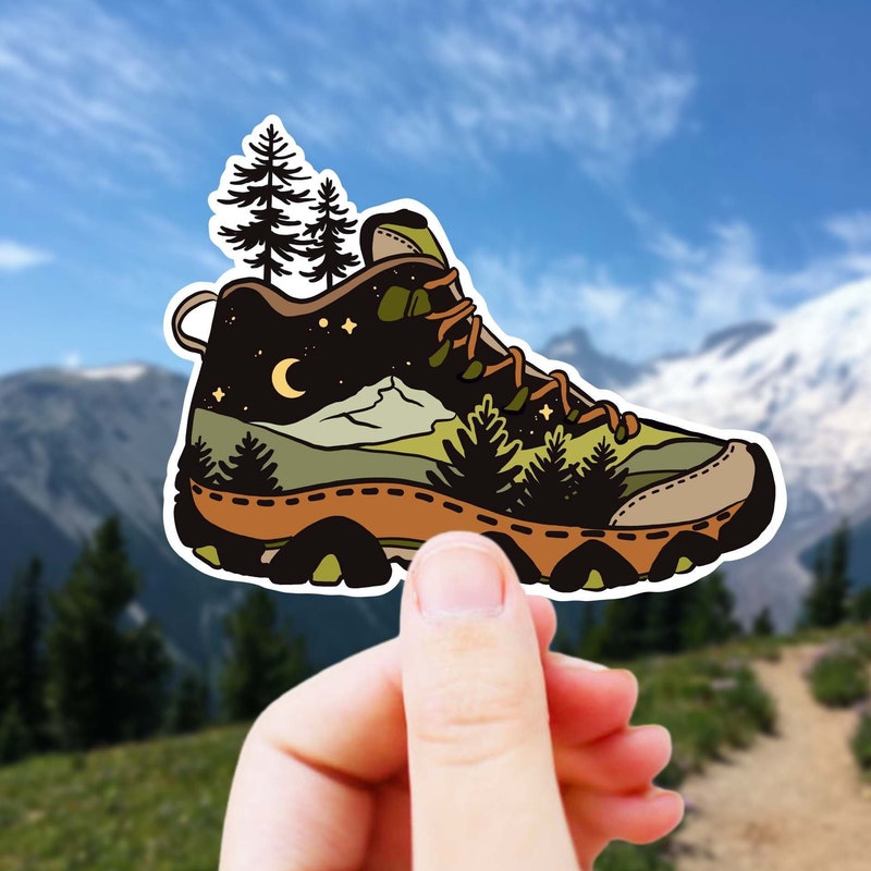 Hiking Sticker - Etsy