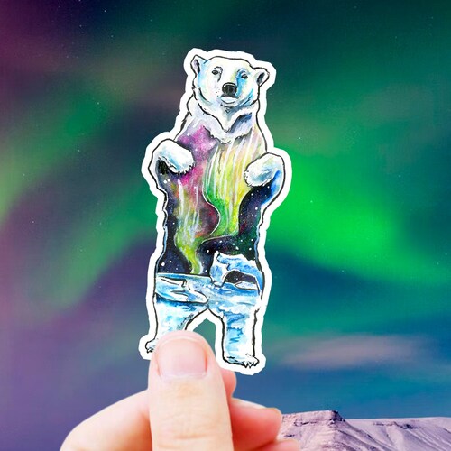 Polar Bear Vinyl Sticker - Etsy
