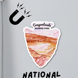Canyonlands Magnet, National Park Refrigerator Magnet, Magnetic Bumper ...