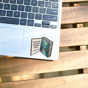 Book Sticker, Reading Quote, Book Club, Bookish Stickers for Water ...
