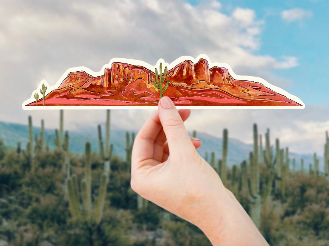 Extra Large Desert Naturescape Sticker - Southwest Boho Vinyl ...
