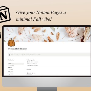 Autumn Leaves Fall Notion Icons - Aesthetic Digital Stickers for Life ...