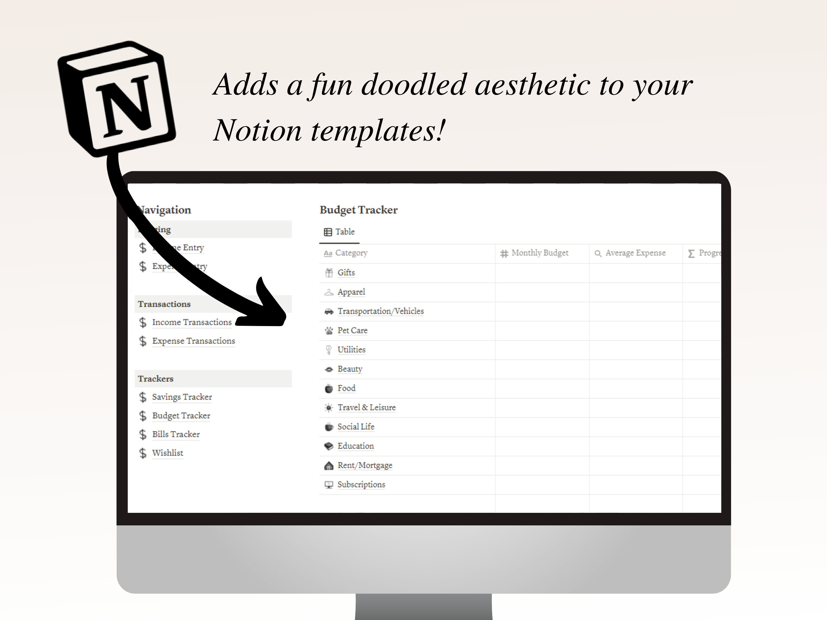 Notion Icons for Life Planner Digital Doodle Stickers for - Etsy