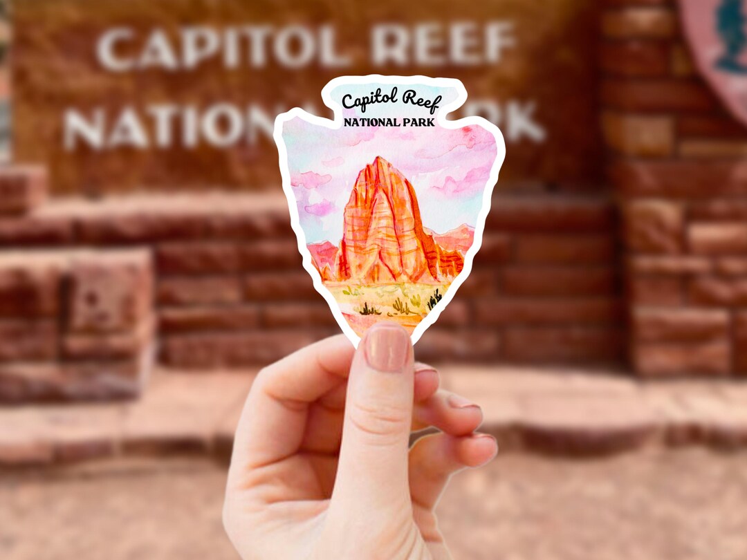 Capitol Reef National Park, Water Bottle Sticker, Utah Stickers ...