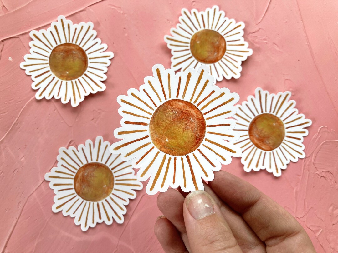 Sun Sticker - Golden Sun Vinyl Decal for Water Bottle, Laptop, Phone ...