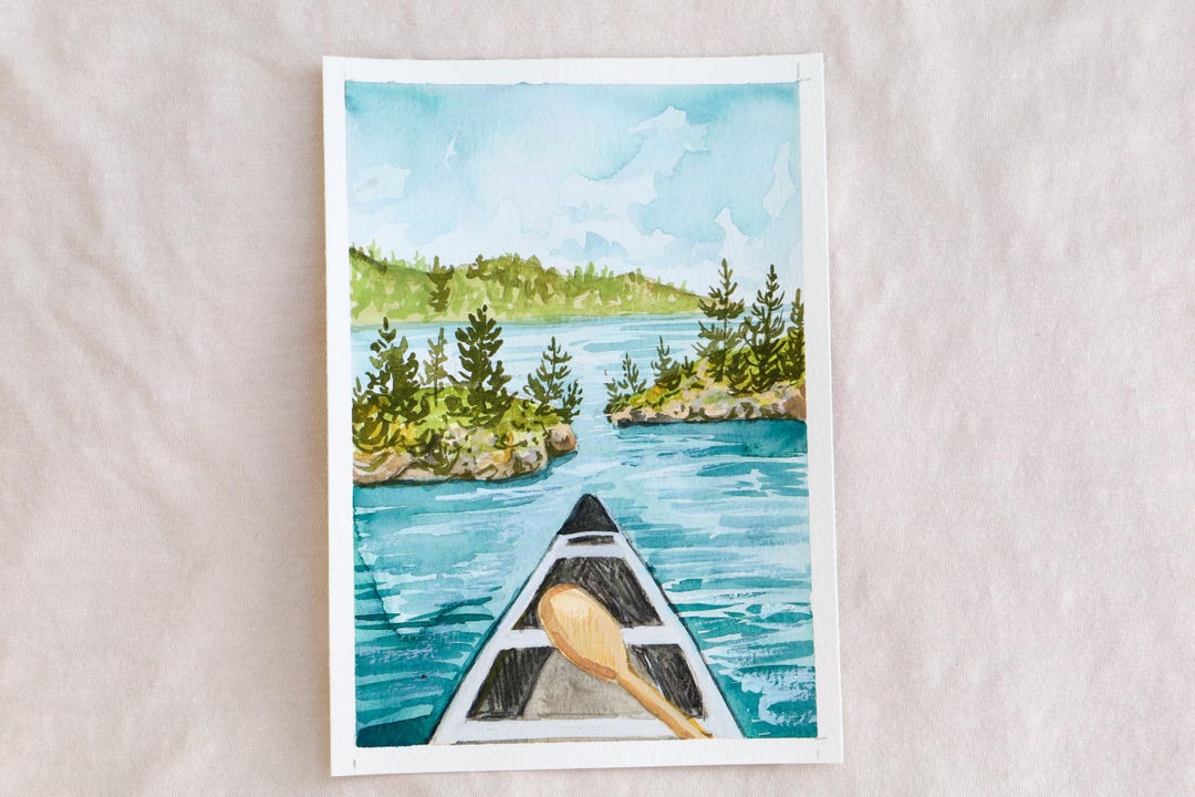 Voyageurs National Park Art, National Park Gift, Original Watercolor ...