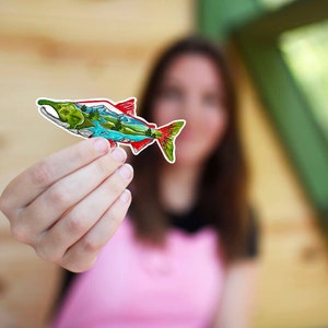 Alaska Salmon Vinyl Sticker, Fishermen Decal, Pacific Northwest Gift ...