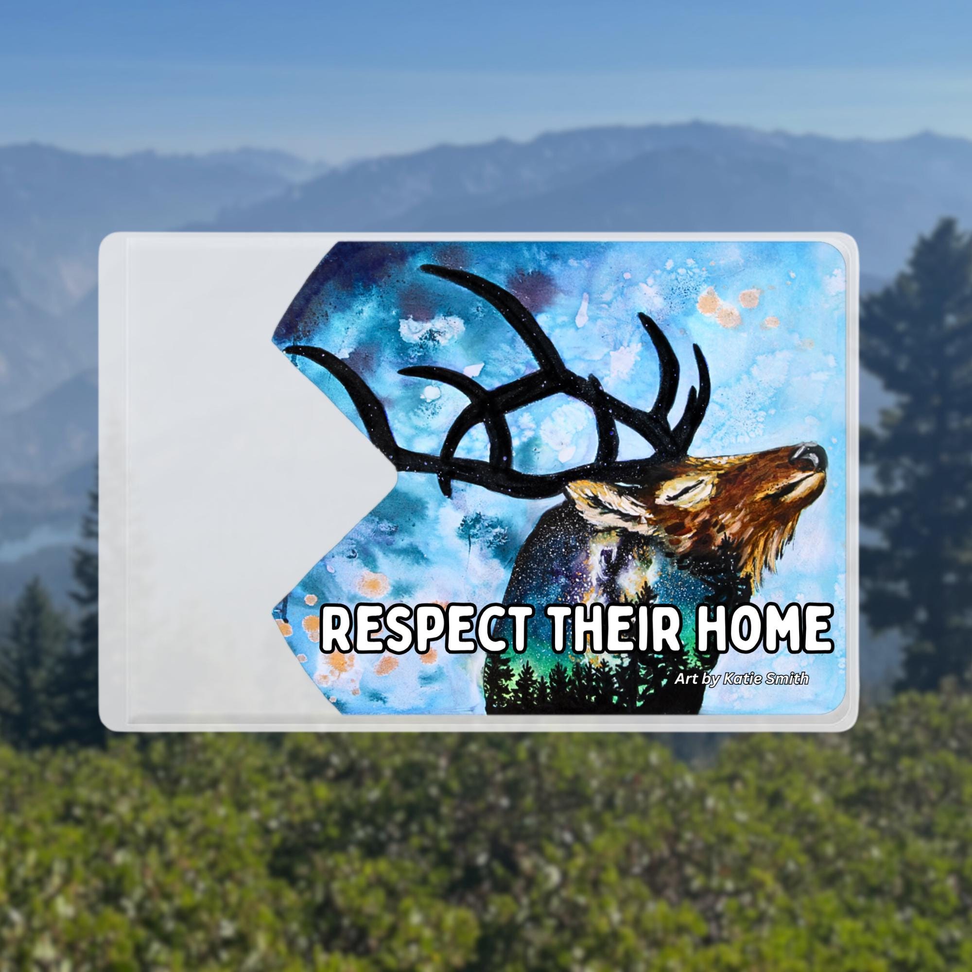 Elk National Park Pass Sleeve Decal, Travel Sticker, Respect Their Home ...