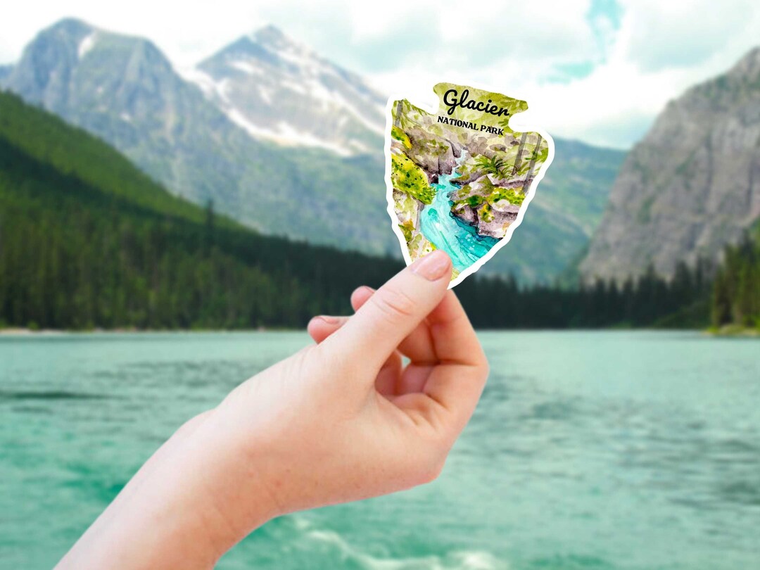 Glacier National Park Sticker - Vinyl Waterproof Outdoor National Park ...