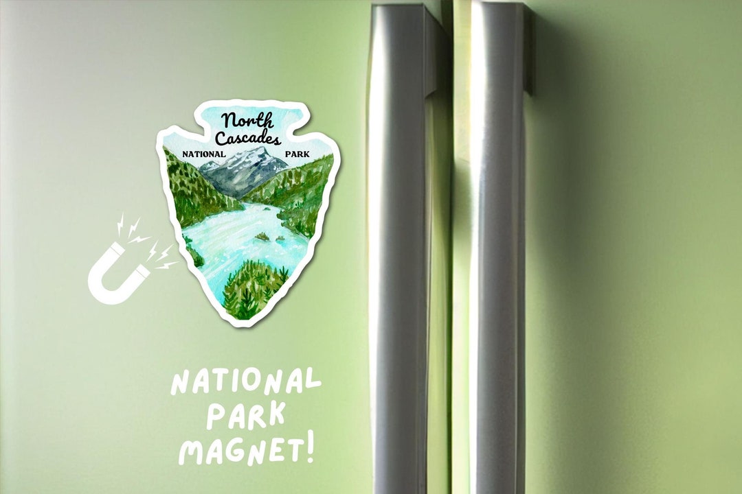 North Cascades Refrigerator Magnet, NPS Souvenir, National Park Gift ...