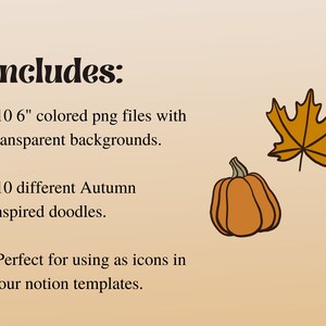 Autumn Leaves Fall Notion Icons - Aesthetic Digital Stickers for Life ...