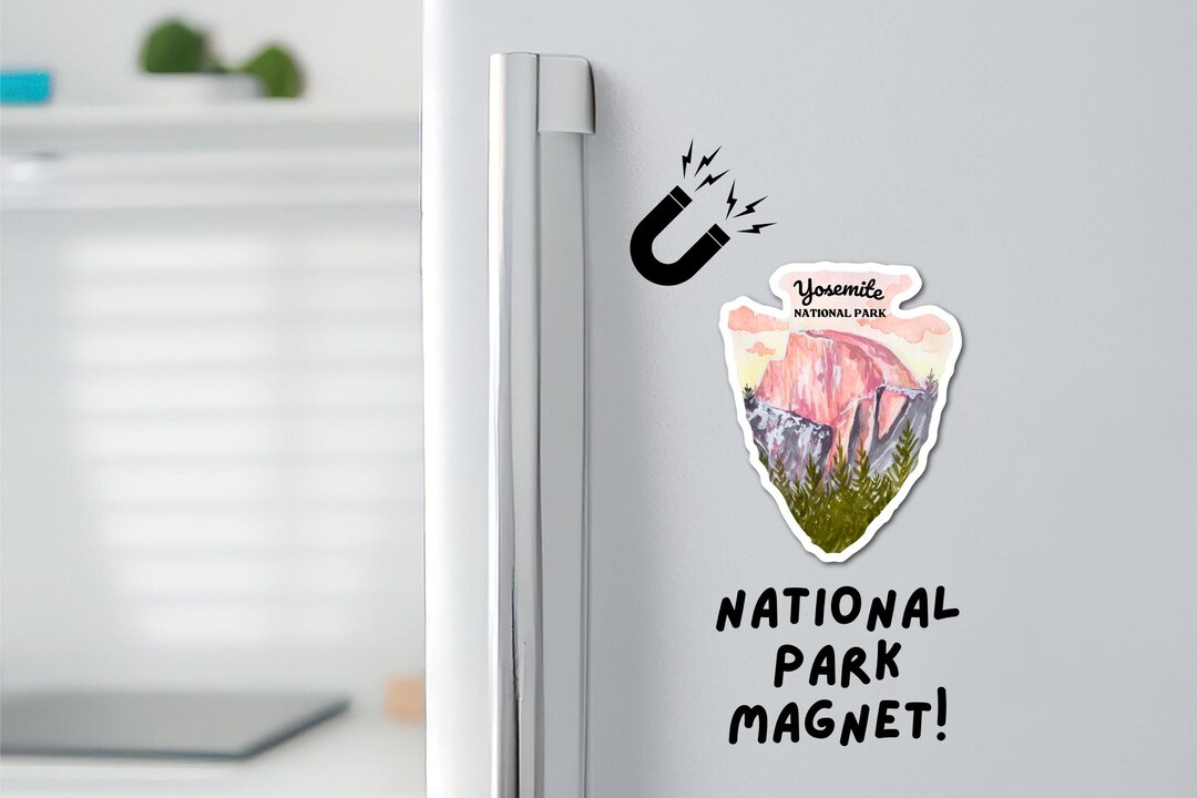 Yosemite Fridge Magnet, National Park Magnet, Magnetic Bumper Sticker ...