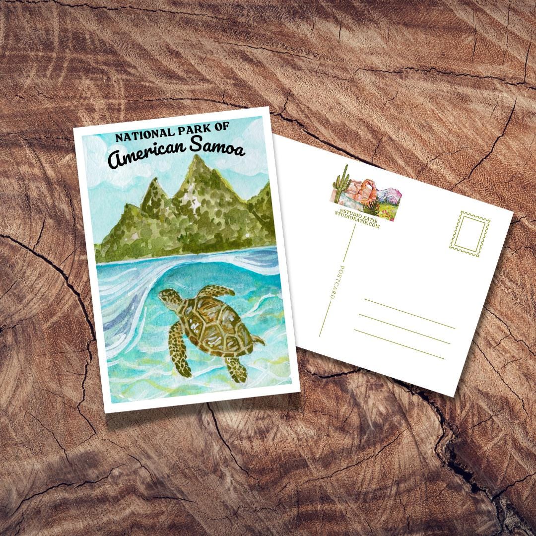 American Samoa Postcard, National Park Gift, Vintage Postcards, Cruise ...