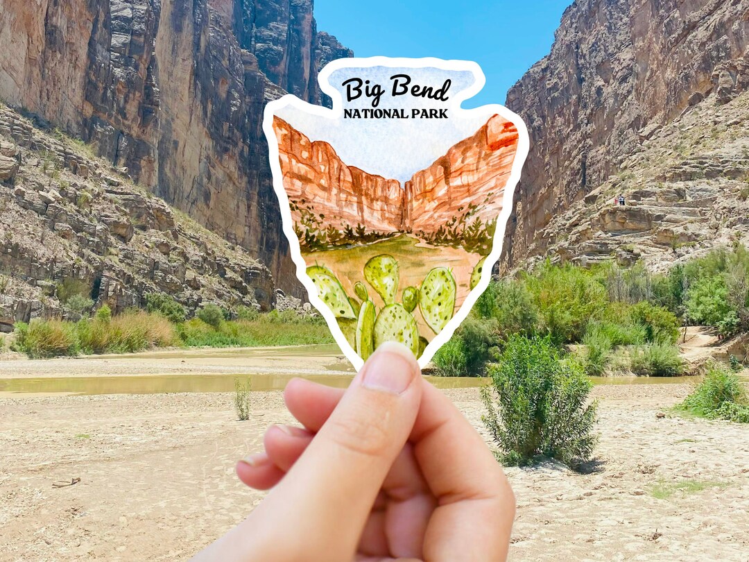 Big Bend National Park Sticker: Watercolor Desert Landscape, Texas Gift ...