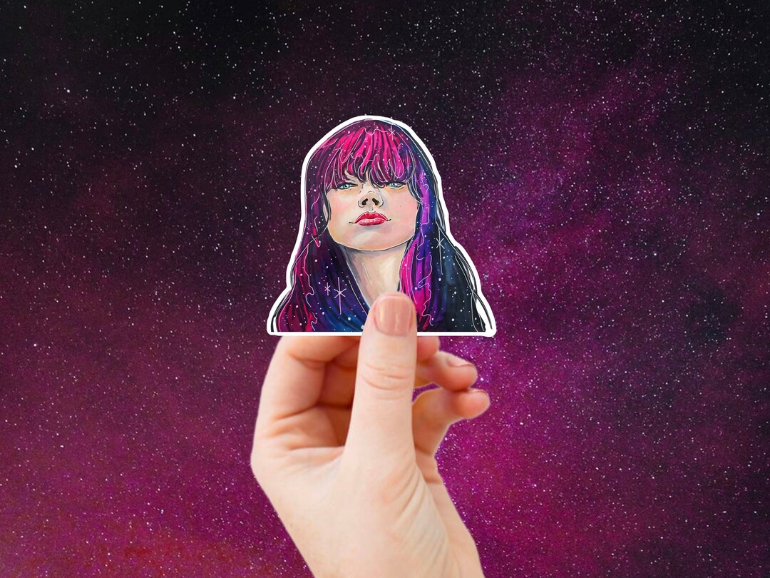 Magical Galaxy Girl Space Sticker: Waterproof Vinyl Decal - Etsy