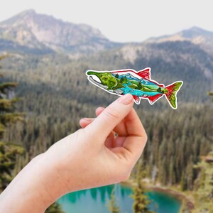 Alaska Salmon Vinyl Sticker, Fishermen Decal, Pacific Northwest Gift ...