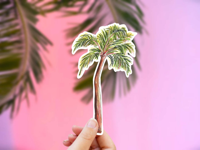 Large Palm Tree Art Sticker Vinyl Waterproof Florida - Etsy