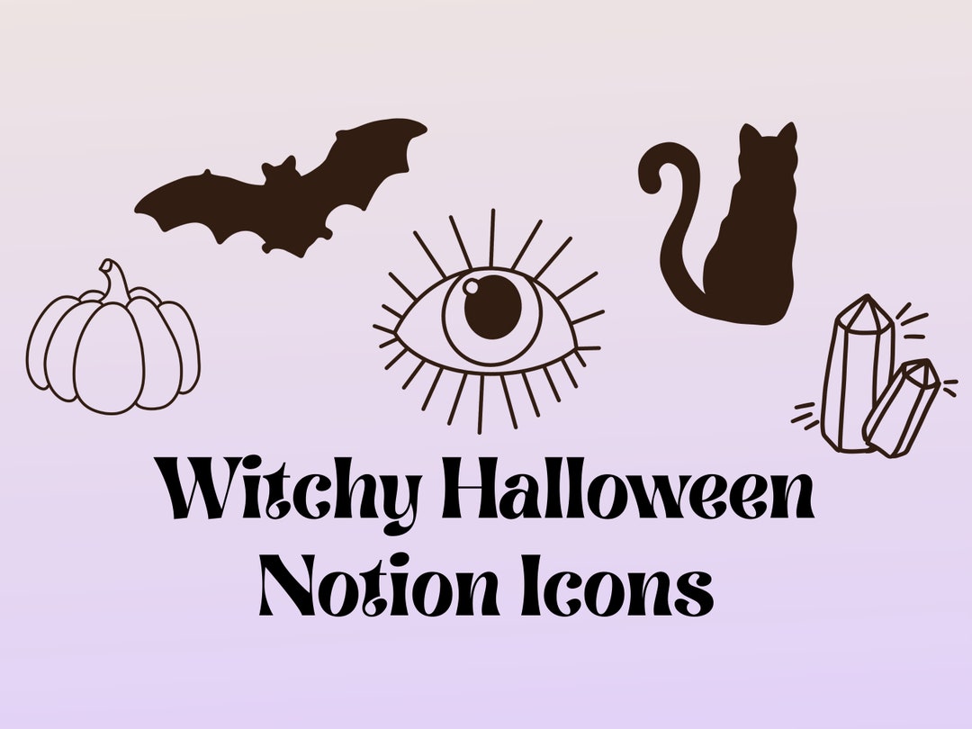 Halloween Witchy Notion Icons - Aesthetic Digital Stickers for Life ...